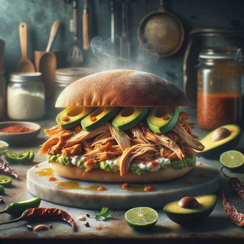 Mexican Pulled Chicken Tortas Recipe